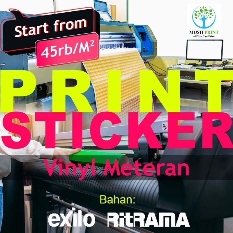 Jual cetak sticker meteran | cetak sticker dinding | branding mobil bus ...