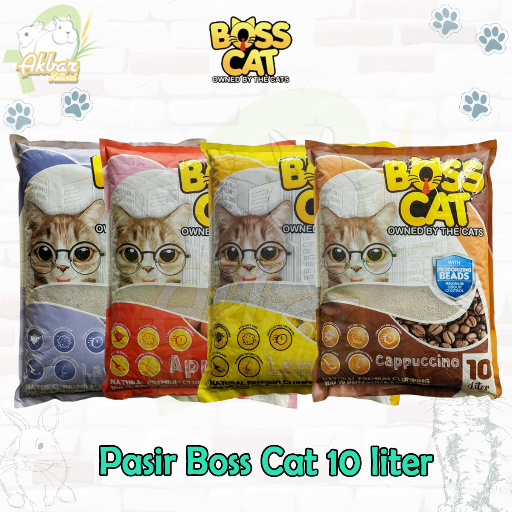 Jual Pasir Kucing BOSSCAT by Markotops 10 Liter - Pasir Gumpal Wangi Boss Cat 10 L - Pasir ...
