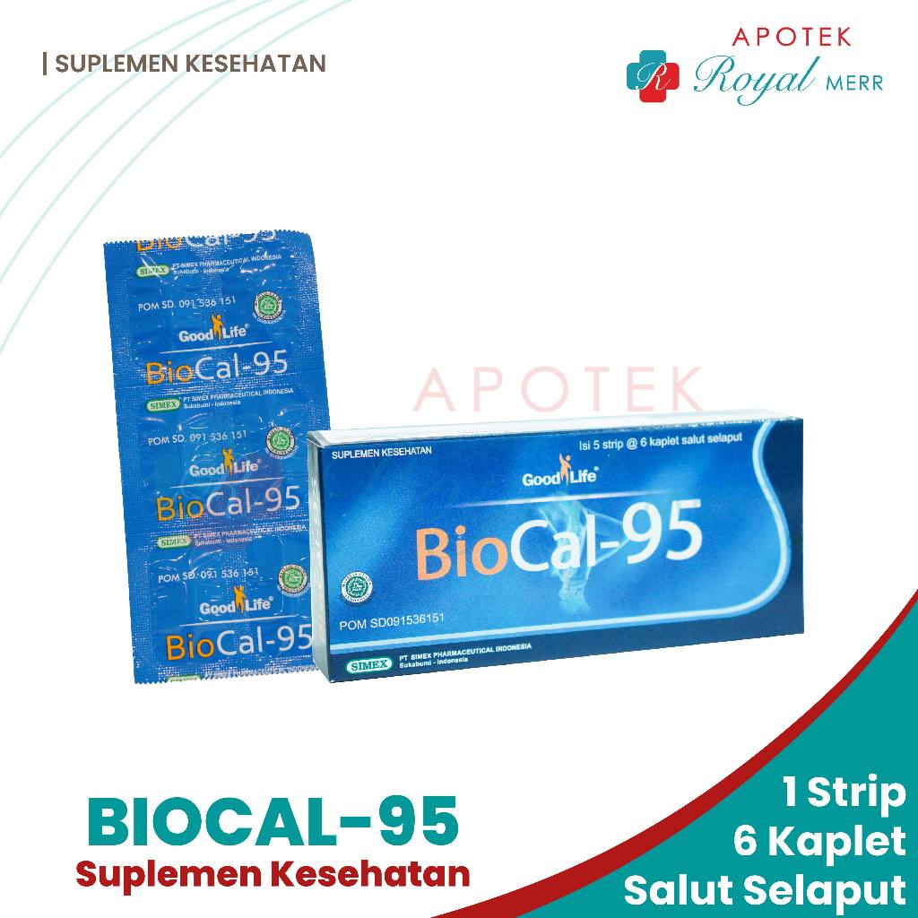 Jual BIOCAL-95 STRIP ISI 6 TABLET Untuk Memenuhi Kebutuhan Kalsium ...