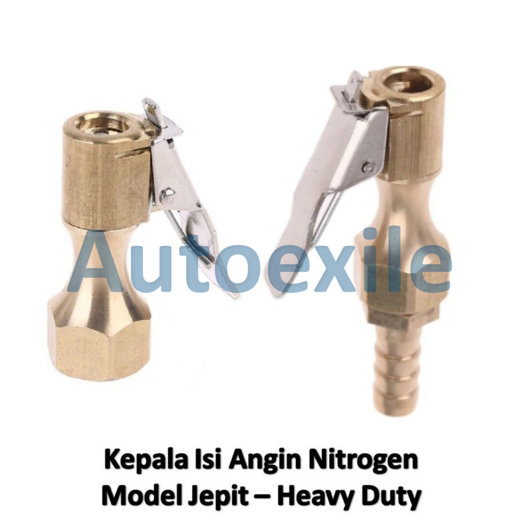 Jual Kepala Isi Angin Mesin Nitrogen Model Jepit Heavy Duty Air Chuck ...