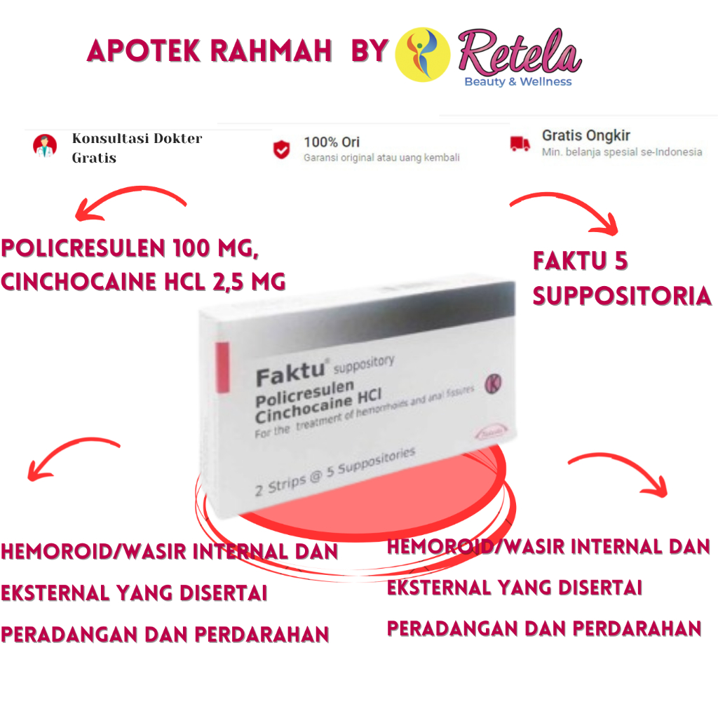Jual FAKTU 1 STRIP 5 SUPPOSITORIA | Shopee Indonesia