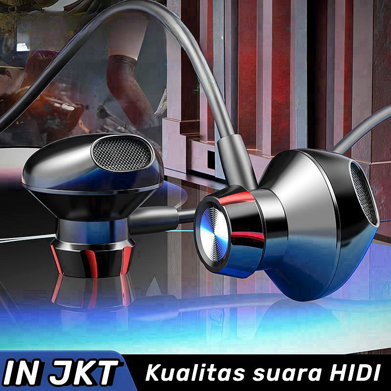 Jual Gaming Headset Berkabel S16 HIFI Superbass Earphones Wired In-Ear ...