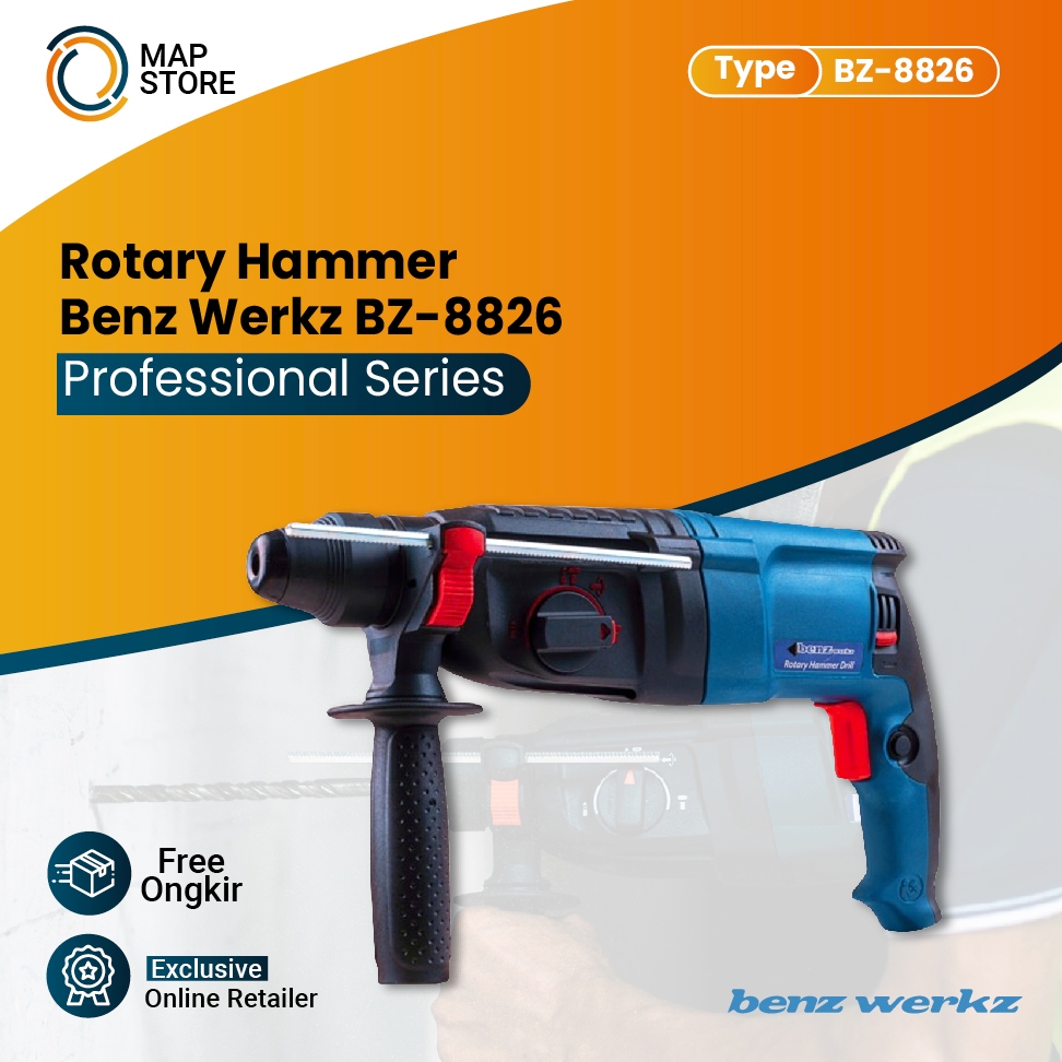 Jual Mesin Bor Tembok Hamer Sds Plus Beton 800Watt / Rotary Hammer ...