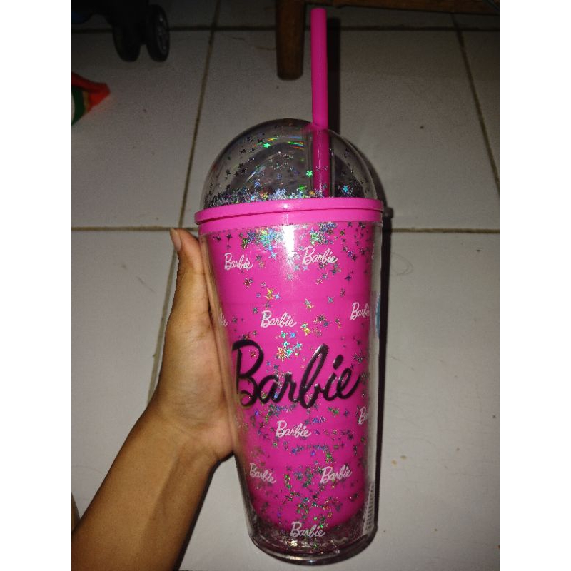 Jual MINISO X BARBIE Botol Minum Tumbler Gliter 600 ml | Shopee Indonesia