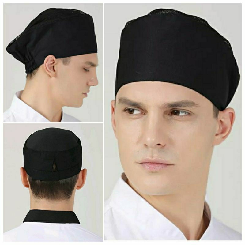 Jual MUNCHEF TOPI CHEF KOKI TOPI BARBER BARTENDER | Shopee Indonesia