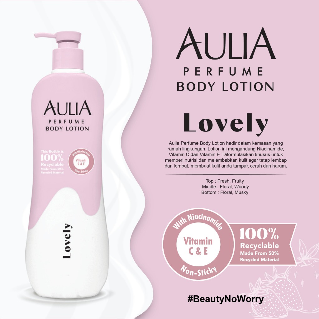 Jual AULIA Perfume Body Lotion 600 ml [Hand Body With Niacinamide ...