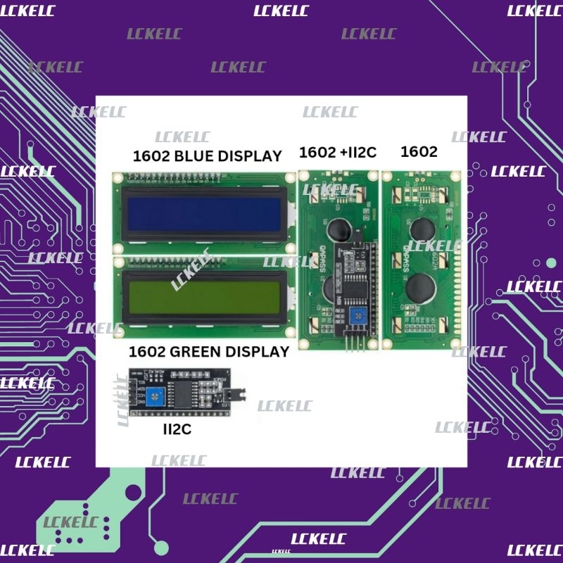 Jual LCD 1602 16X2 YELLOW GREEN + IIC I2C | Shopee Indonesia