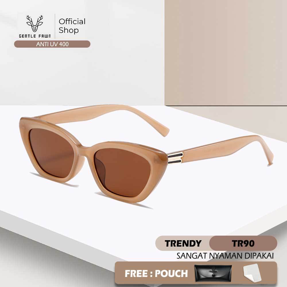 Jual Gentle Fawn Kacamata Sunglasses Anti UV 400 Anti Silau Bahan TR90 Lembut Style Cat Eye ...