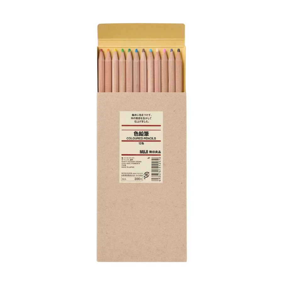 Jual Muji Colored Pencil Set of 12 Colors Pensil Warna Muji Original ...