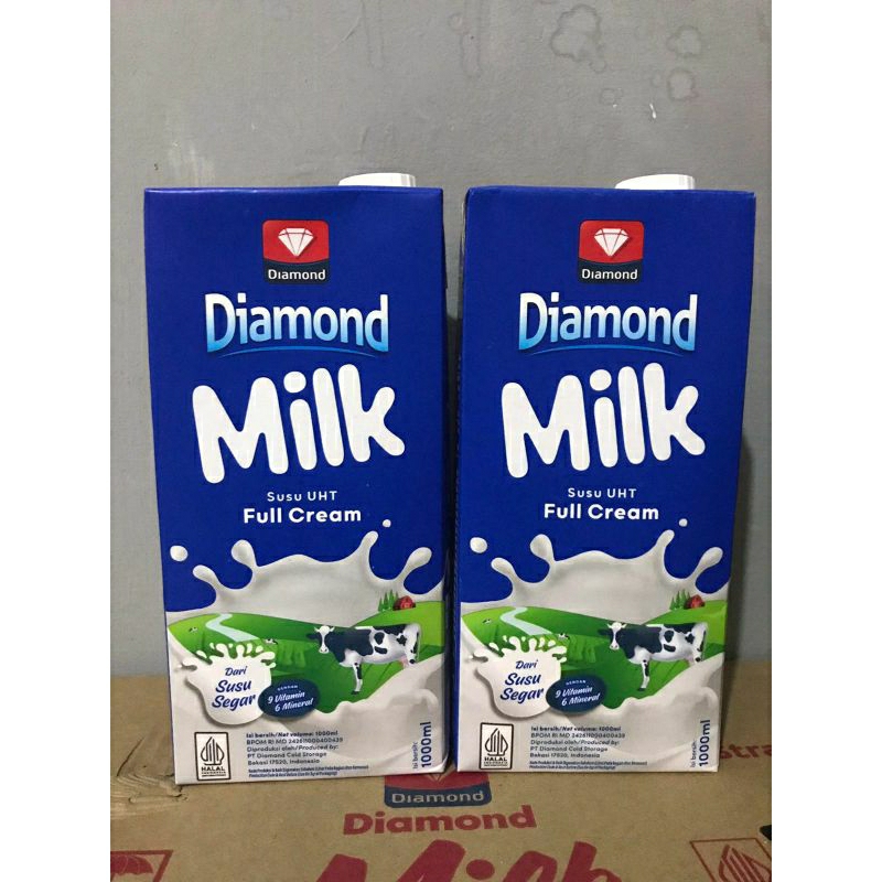 Jual DIAMOND MILK UHT FULLCREAM 1 LITER | Shopee Indonesia
