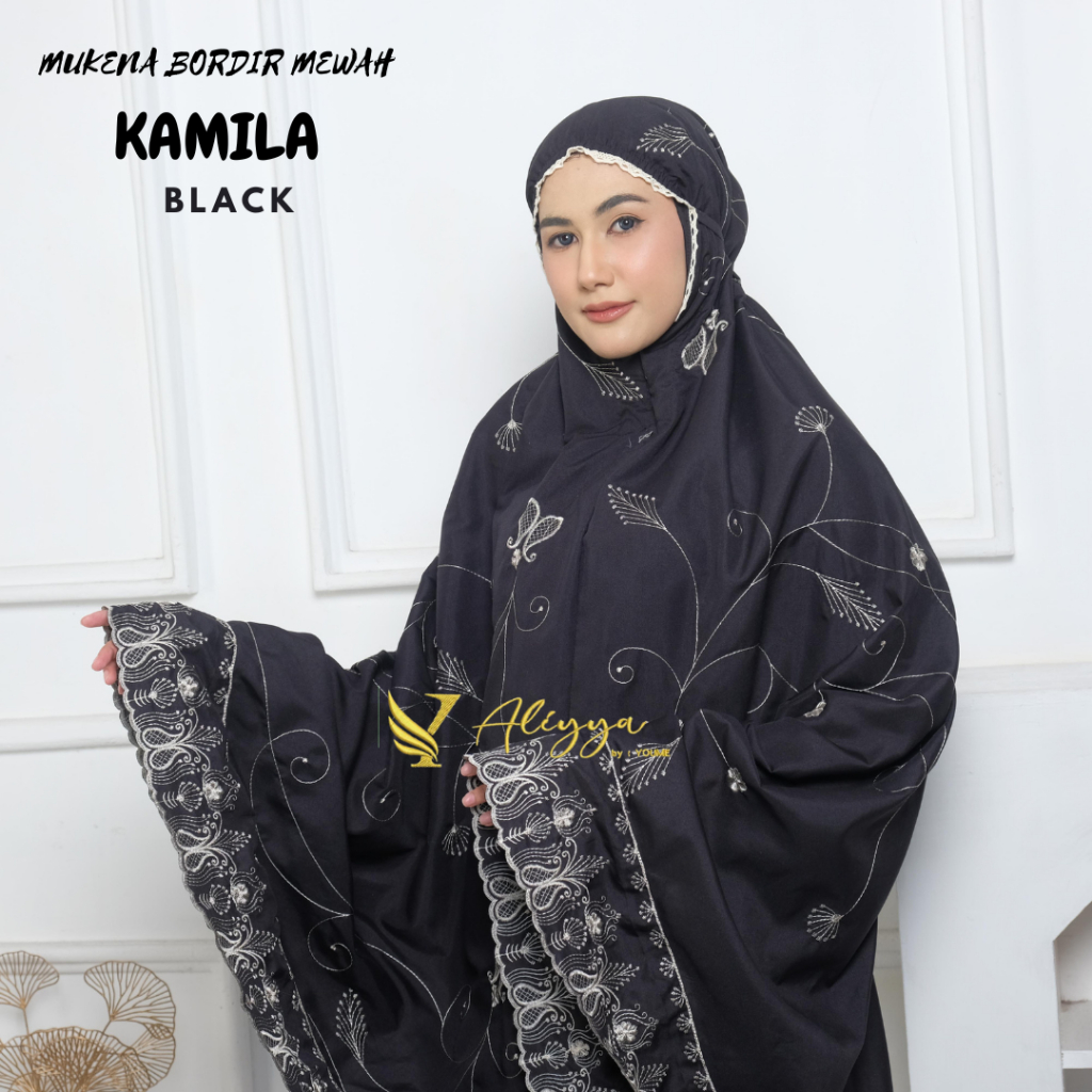 Jual Mukena Dewasa Kamila Dengan Full Bordir Dengan Songket Motif Mewah Terbaru Muslim Wanita ...