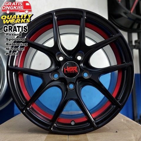 Jual Velg racing Model akar lubang 5 pcd 114 pelek mobil HSR TOREY R15 ...
