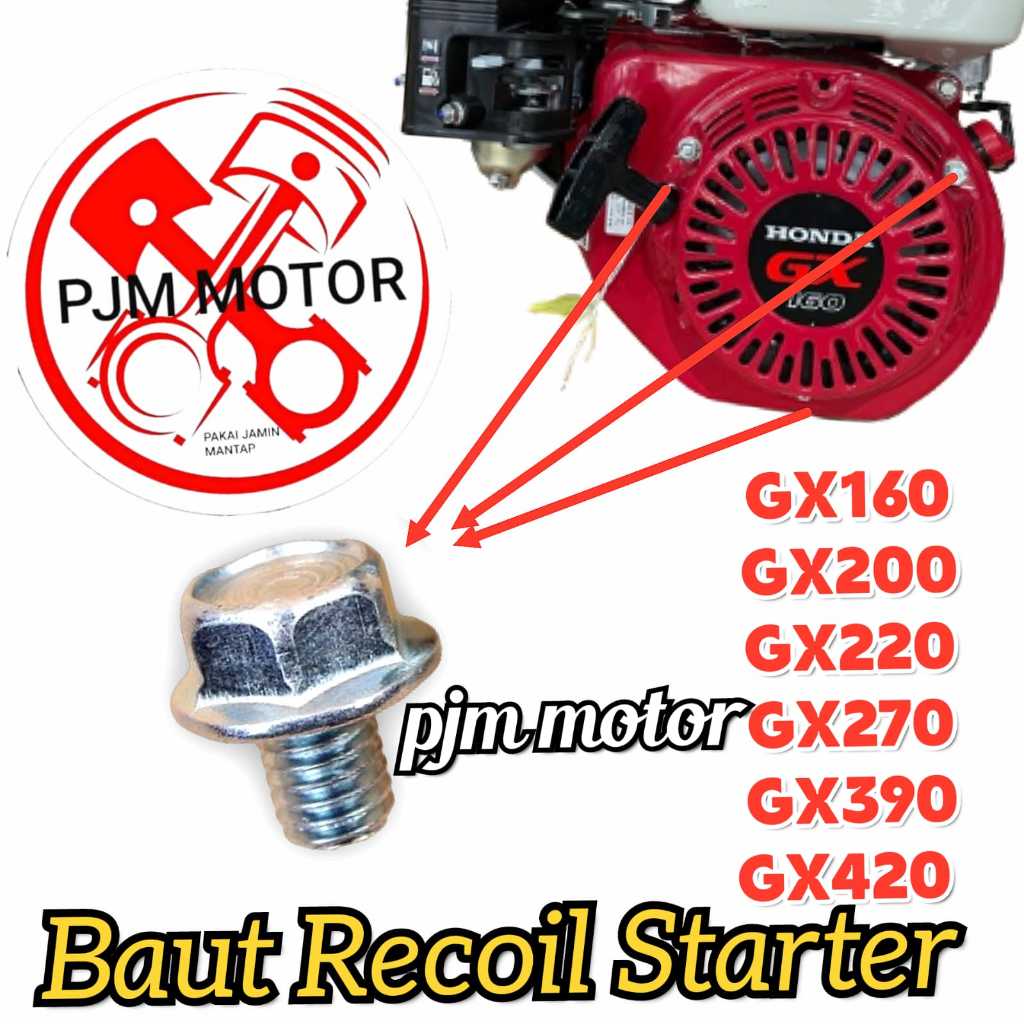 Jual bolt recoil starter BAUT kap engkol mesin pengerak dan genset gx160 gx200 gx220 gx270 gx390 ...