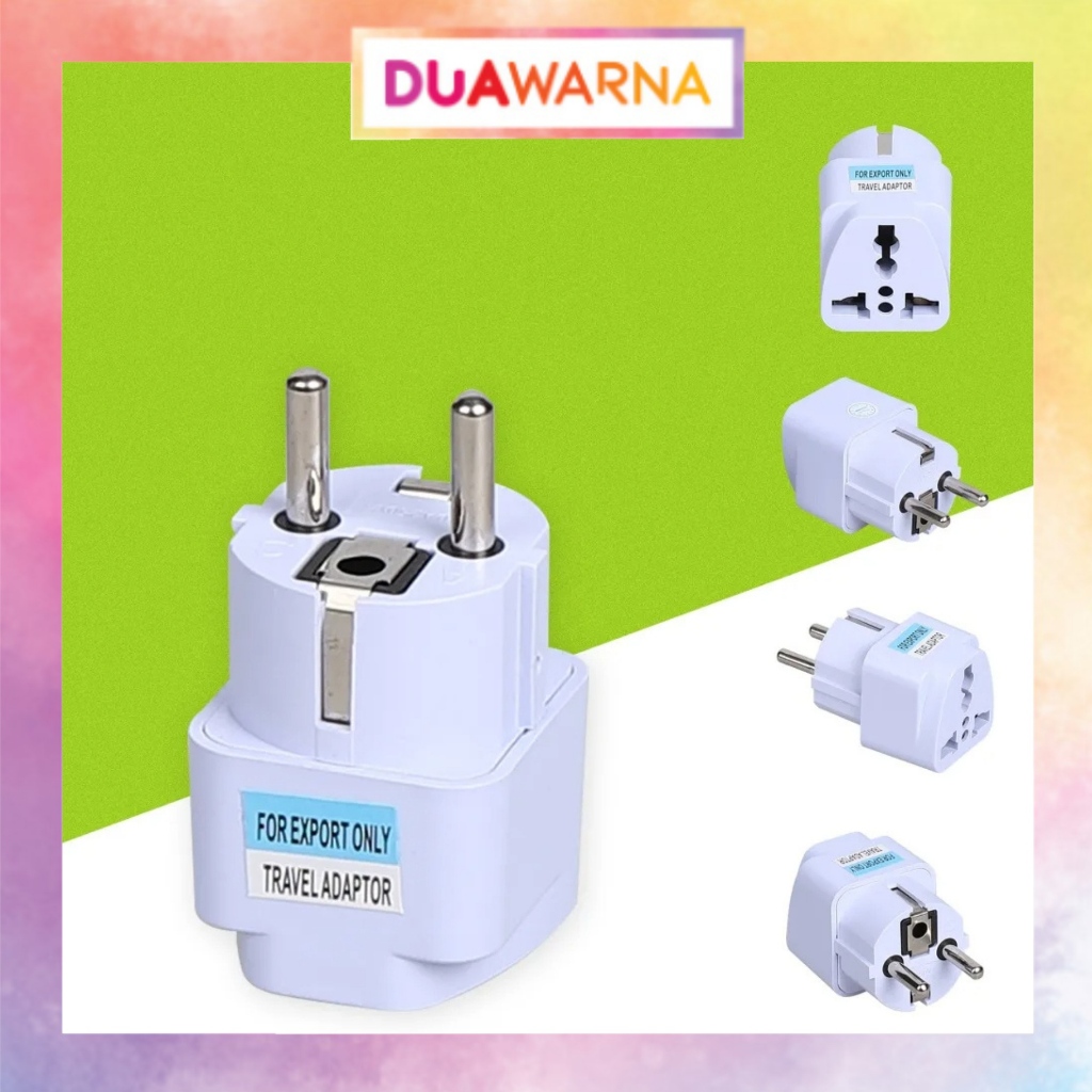 Jual DuaWarna Adapter Colokan Universal 3 Input Adapter Travel ...
