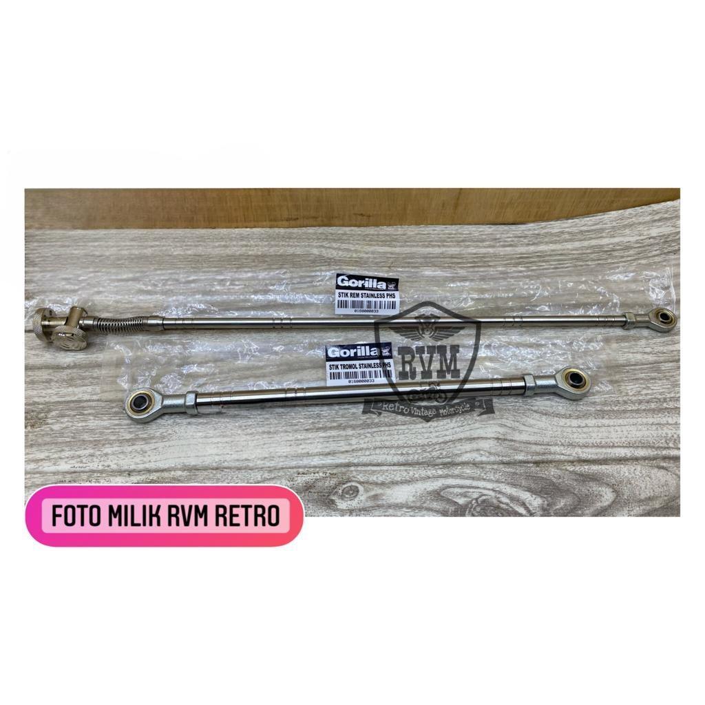 Jual Stick Stik Rem Set Standhub Penahan Tromol Stenlis Stainless PNP ...