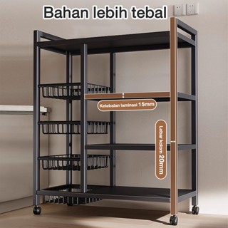 Jual Rak Oven Microwave/Rak Buah dan Sayuran/Rak Lantai Beroda Rak ...