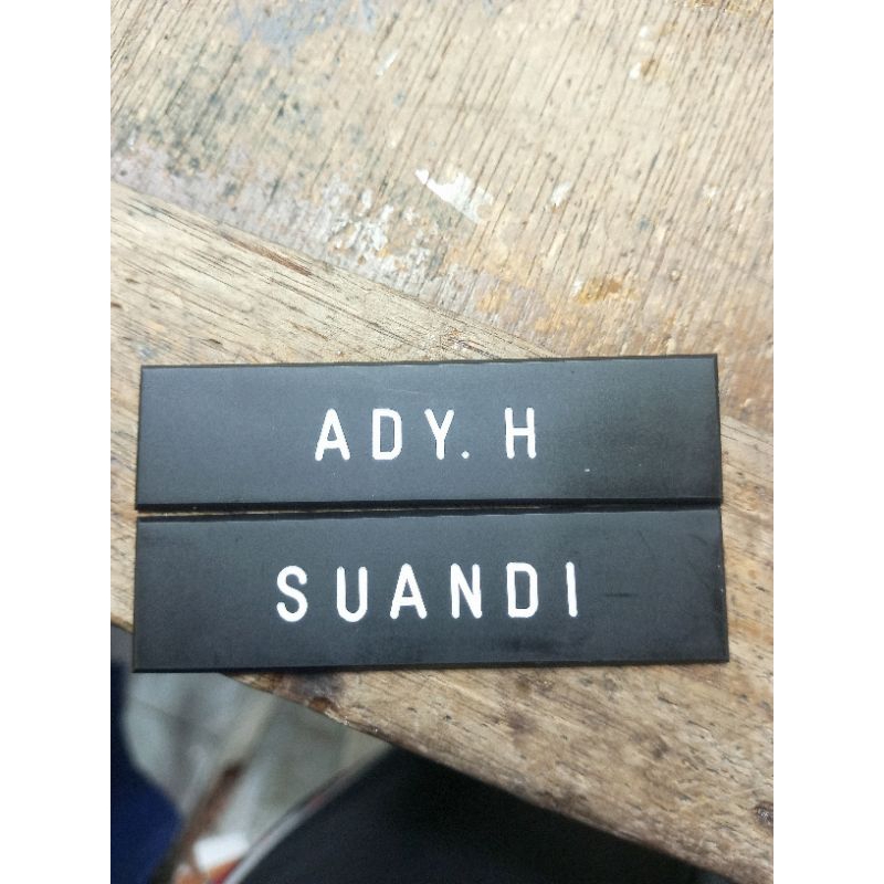 Jual papan nama pdh non fiber l papan nama biasa l name tag grafir doff ...