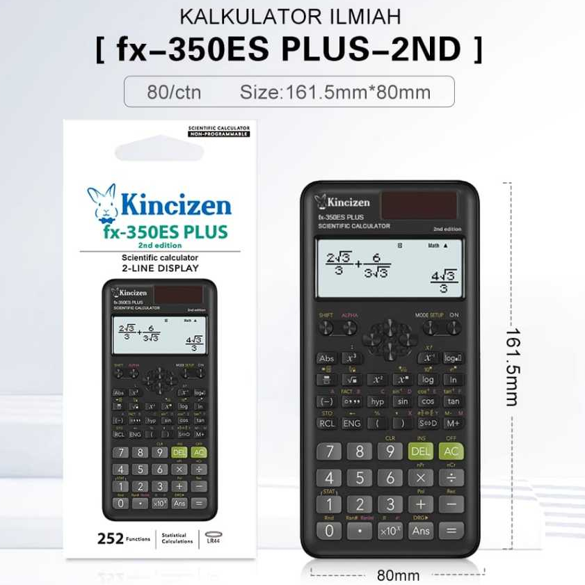 Jual Kalkulator Scientific KINCIZEN FX 350ES PLUS 2ND Multifungsi ...