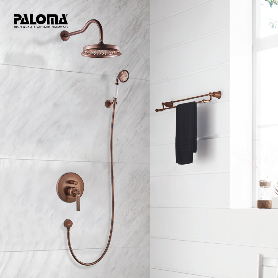 Jual PALOMA BRONZE FCP 8327 Keran Mixer Shower Tanam Set Dinding Tembok ...