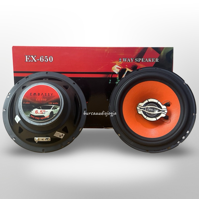 Jual Speaker pintu Coaxial Embassy EX-602 EX-650 Speaker Pintu Mobil 6 ...