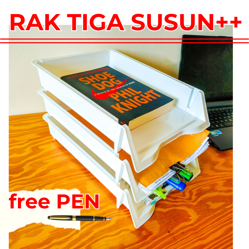 Jual Rak Kertas Dokumen Surat HVS Meja Susun Kantor Plastik Letter Tray ...
