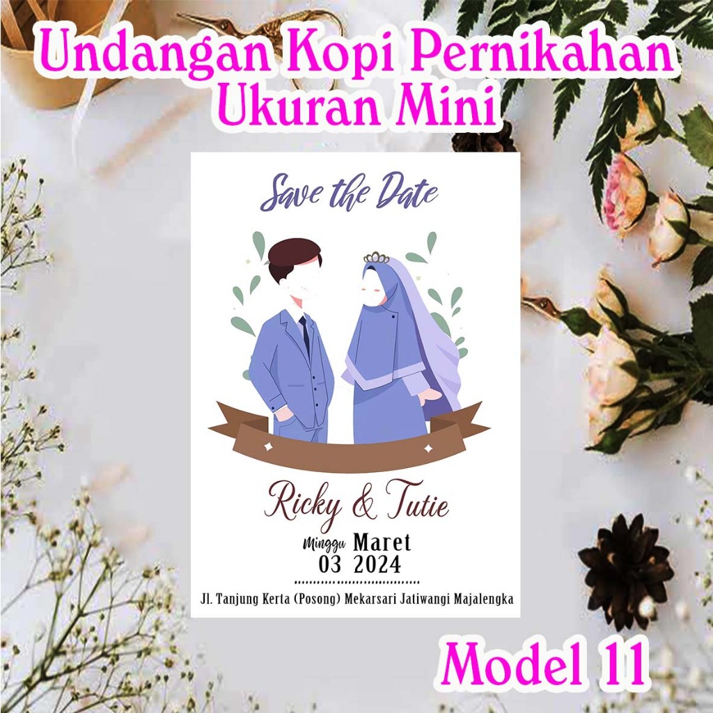 Jual undangan mini kopi murah - undangan kecil minimalis | Shopee Indonesia