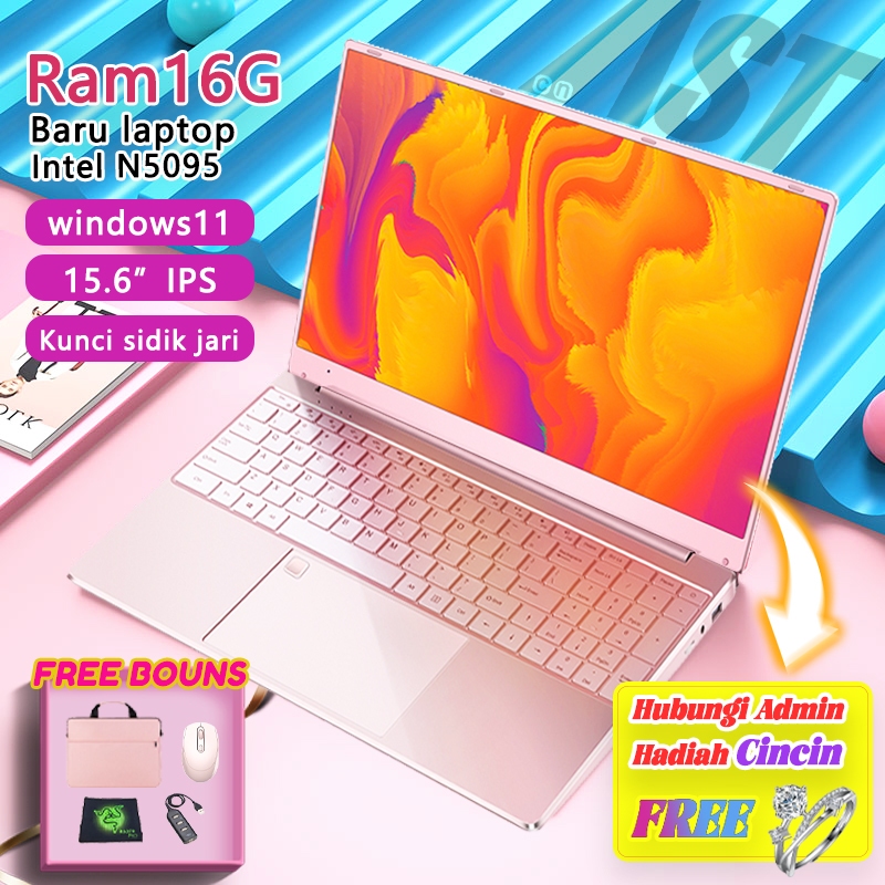 Jual [laptop terbaru] AST laptop pink 15.6 inci IPS ORI ram16+512gb ssd ...