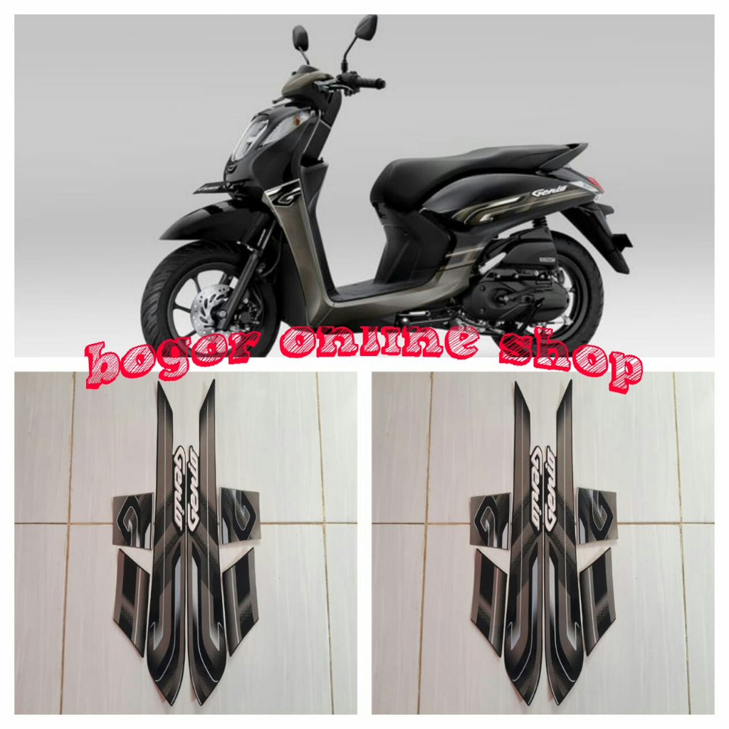 Jual stiker motor honda genio 110 2022 cbs hitam-gold | Shopee Indonesia