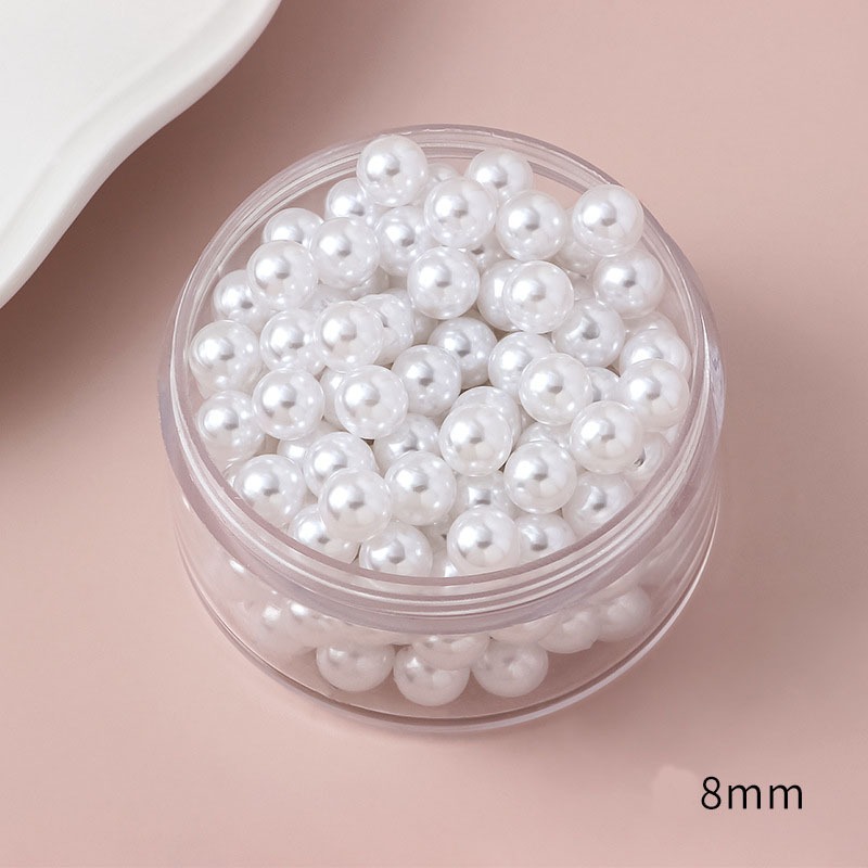 Jual 10Gram | Manik Mutiara Putih Bersih | Payet Mutiara Beads Ukuran 4 ...