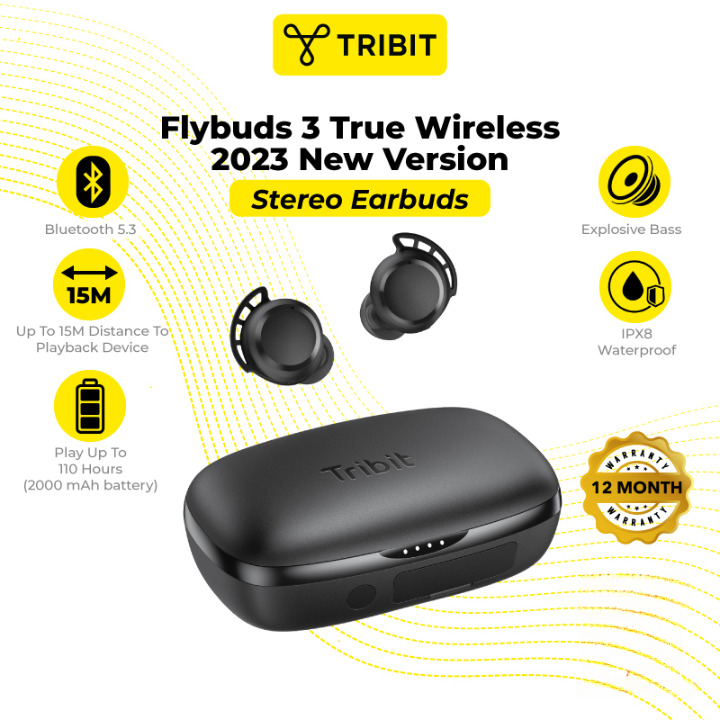 Jual Tribit Flybuds 3 / Solarbuds 3 Low Latency Bluetooth 5.3, New 2023 ...