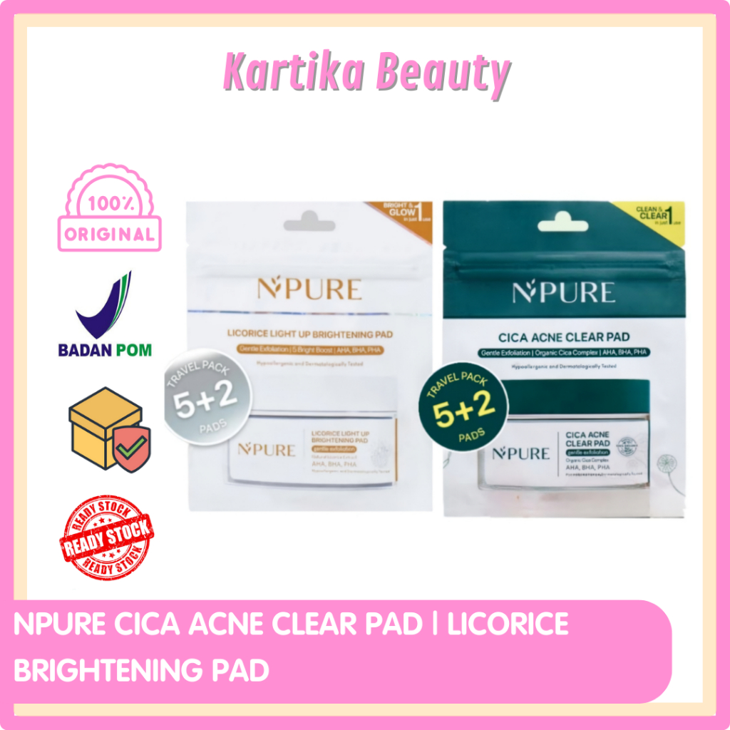 Jual [SACHET ISI 5+2] NPURE CICA ACNE CLEAR PAD TRAVEL PACK | LICORICE ...