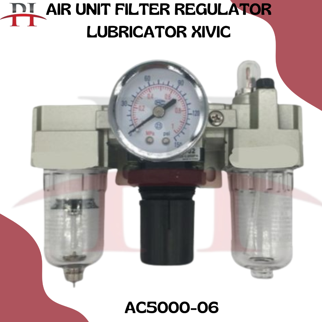 Jual AIR UNIT FILTER REGULATOR LUBRICATOR AC5000-06 / AC5000-06D XIVIC ...