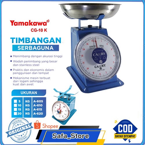 Jual Timbangan Analog Manual Besi Stainless Buah Jarum Serbaguna 20Kg Mangkok Besi Analog Buah ...
