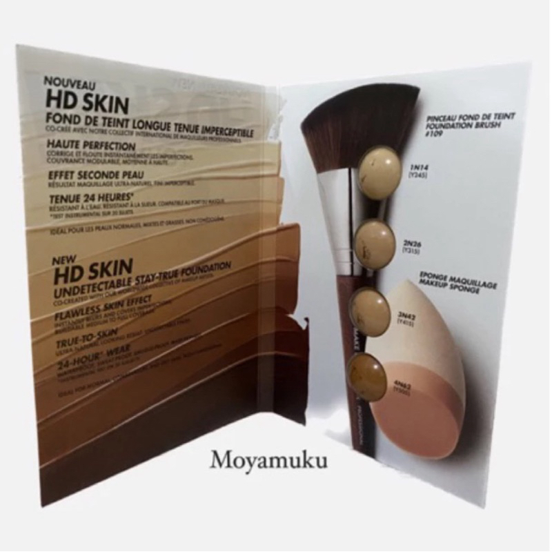 Jual Make up for ever HD Skin Foundation Sample Card (ORIGINAL 100% ...