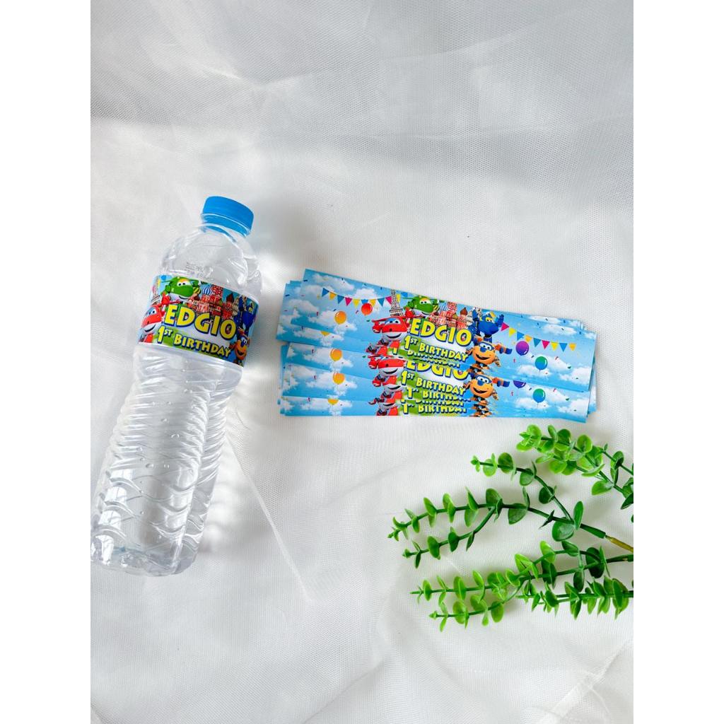 Jual Super Wings Label Aqua Botol 330ml / Label Dessert Table Birthday ...