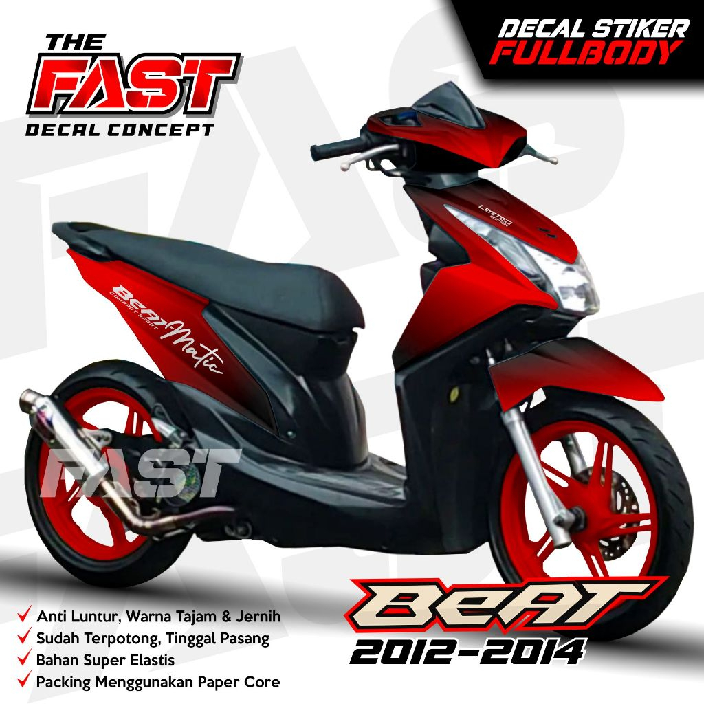 Jual COD) Decal Sticker Beat Fi Lama 2012-2014 Fullbody Fullblok Desain ...