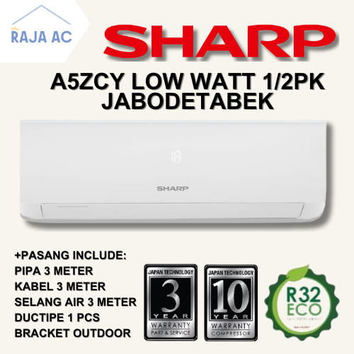 Jual AC Sharp 1/2 PK A5ZCY LOW WATT | Shopee Indonesia