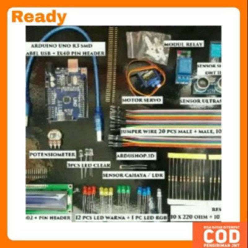 Jual Paket Hemat Arduino Uno R3 Starter Kit Smd Pemula | Arduino ... Jual Paket Hemat Arduino Uno R3 Starter Kit Smd Pemula | Arduino ...