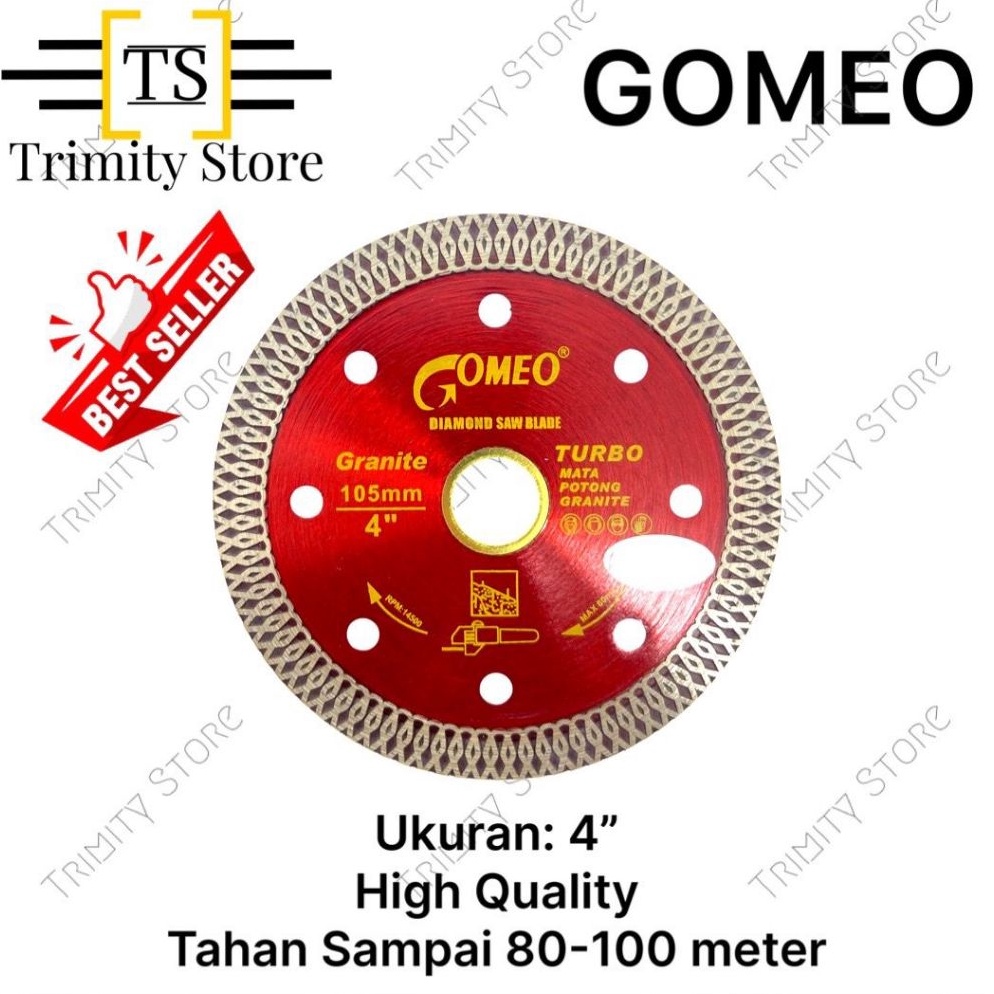 Jual ART C9E Diamond Wheel Mata Potong Keramik Granit TURBO Ukuran 4 ...