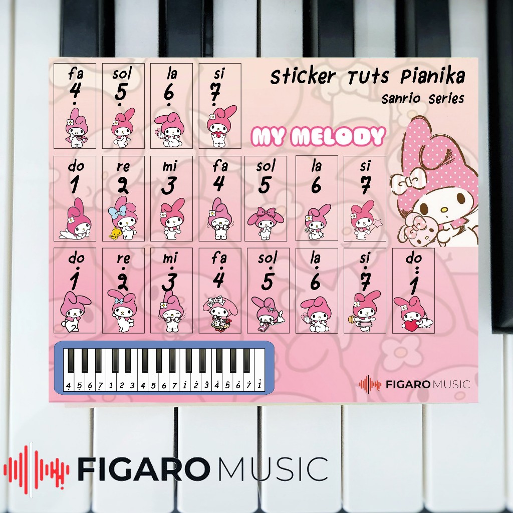Jual Stiker Pianika Sanrio - Sticker Tuts Pianika Melodica Seri Sanrio ...