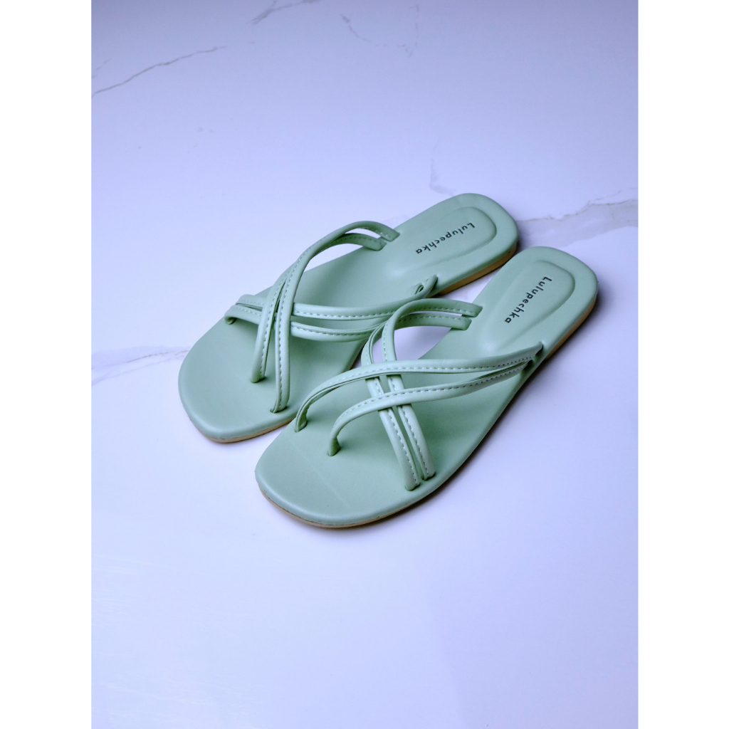 Jual Lulupechka Anna Sandal Tali Mint Green | Shopee Indonesia