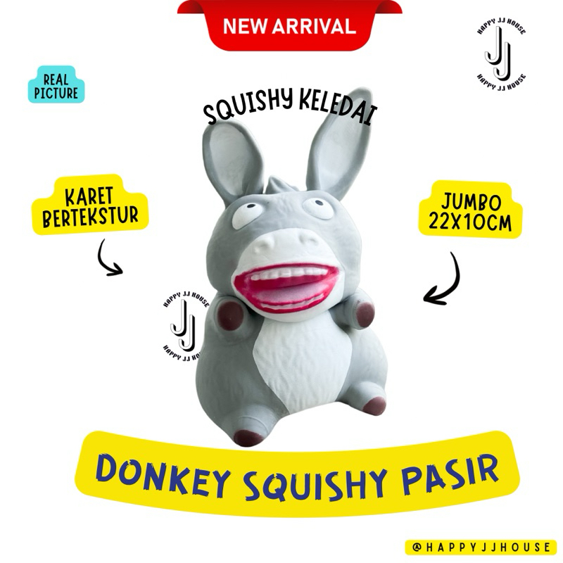 Jual [HAPPYJJ]SQUISHY LUCU KELEDAI TERTAWA UKURAN JUMBO - LAUGHING ...