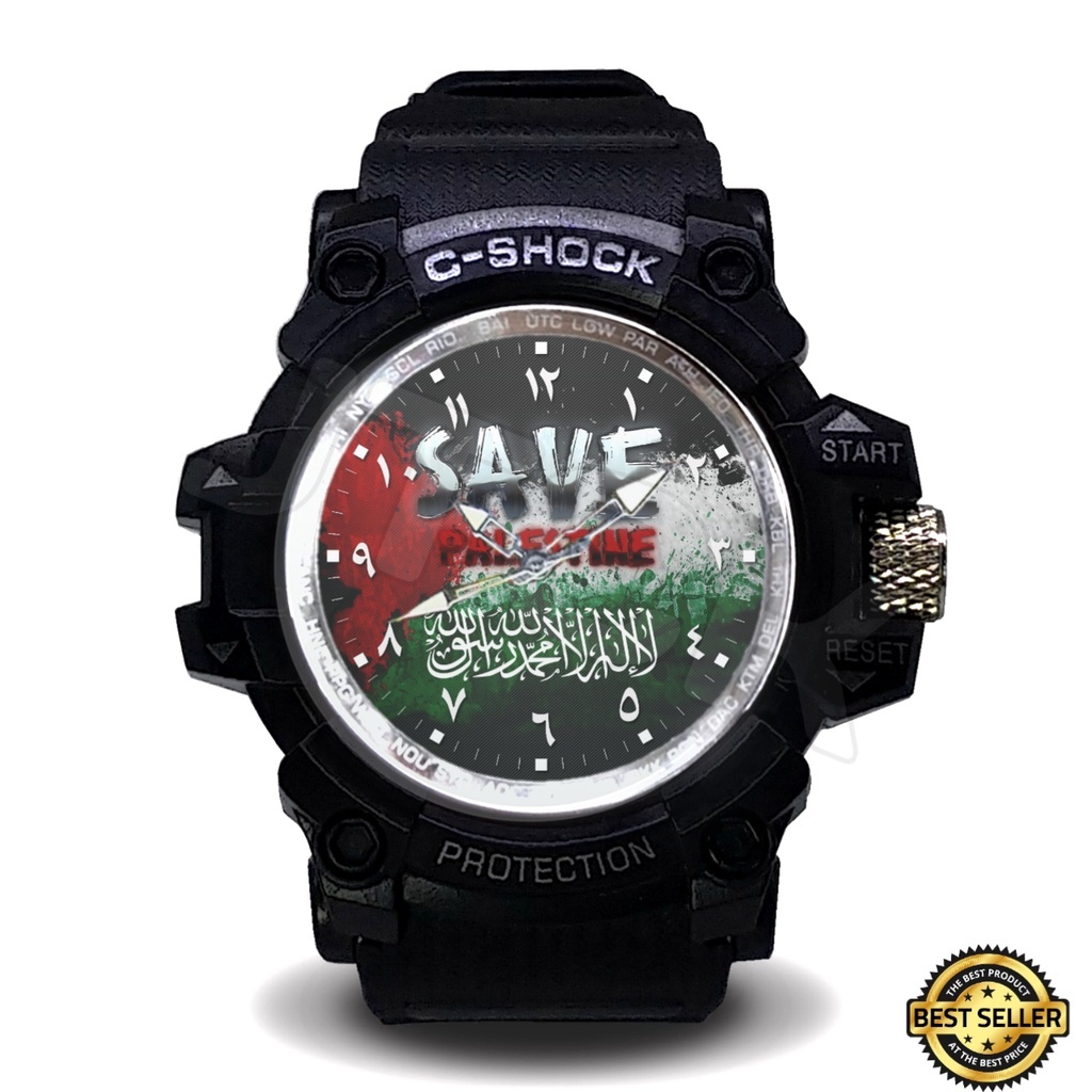 Jual Jam Tangan Pria PALESTINA PALESTINE TAUHID ISLAMI DARKAH ISLAM ...