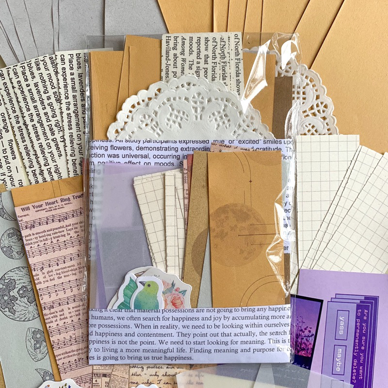 Jual 46pcs JOURNAL KIT SCRAPBOOK VINTAGE jurnal kit bujo penpal ...