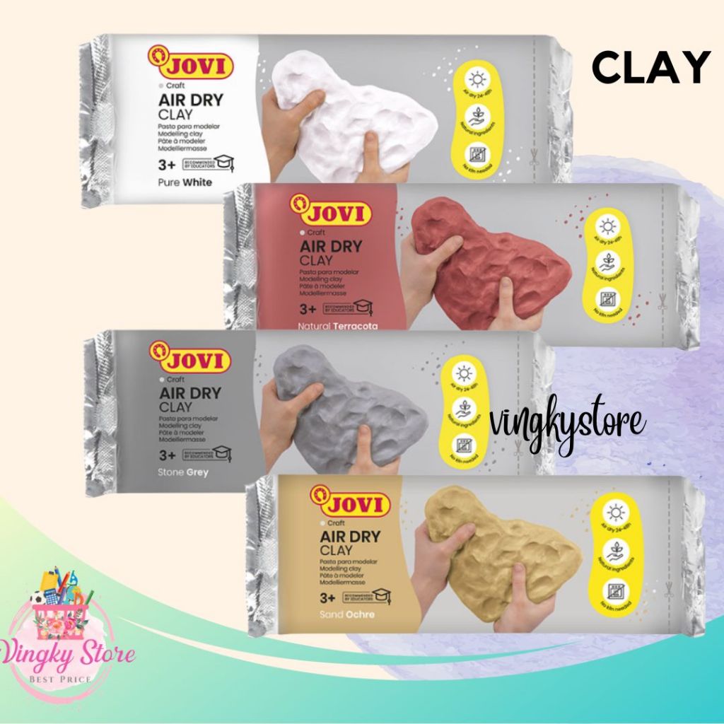 Jual Tanah Liat / Modelling Clay / Air Dry Clay Jovi | Shopee Indonesia