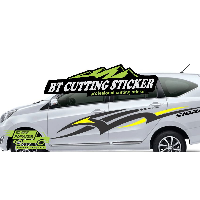 Jual sticker stiker mobil sigra daihatsu keren terbaru striping mobil ...