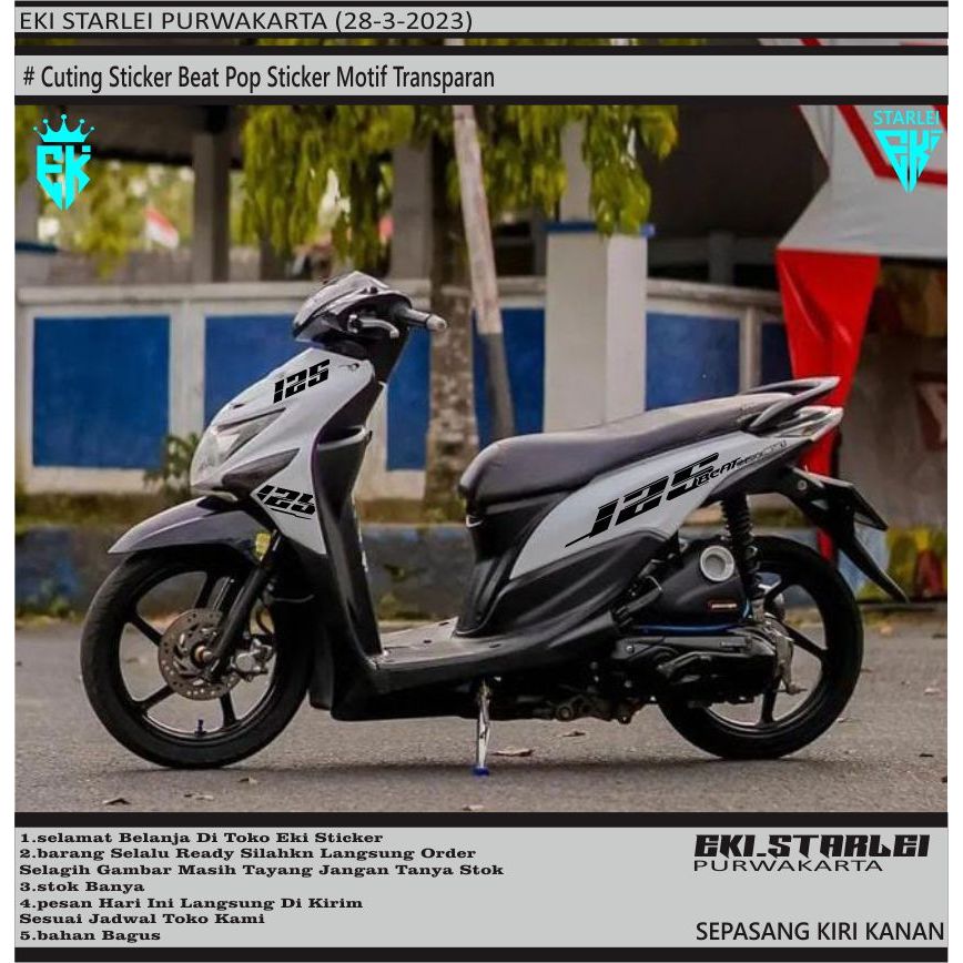 Jual CUTTING STICKER STRIPING MOTOR BEAT POP VARIASI STICKER BEAT ...