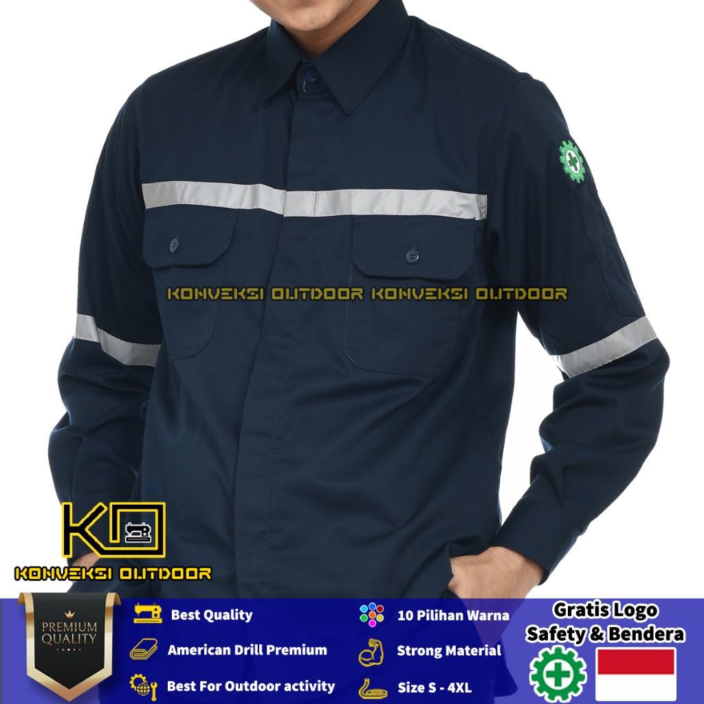 Jual BAJU KEMEJA SAFETY WEARPACK K3 OUTDOOR PREMIUM LENGAN PANJANG ...