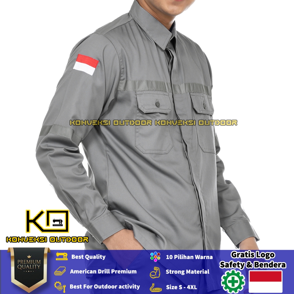 Jual BAJU KEMEJA SERAGAM ATASAN WEARPACK SAFETY K3 TAMBANG PROYEK ...