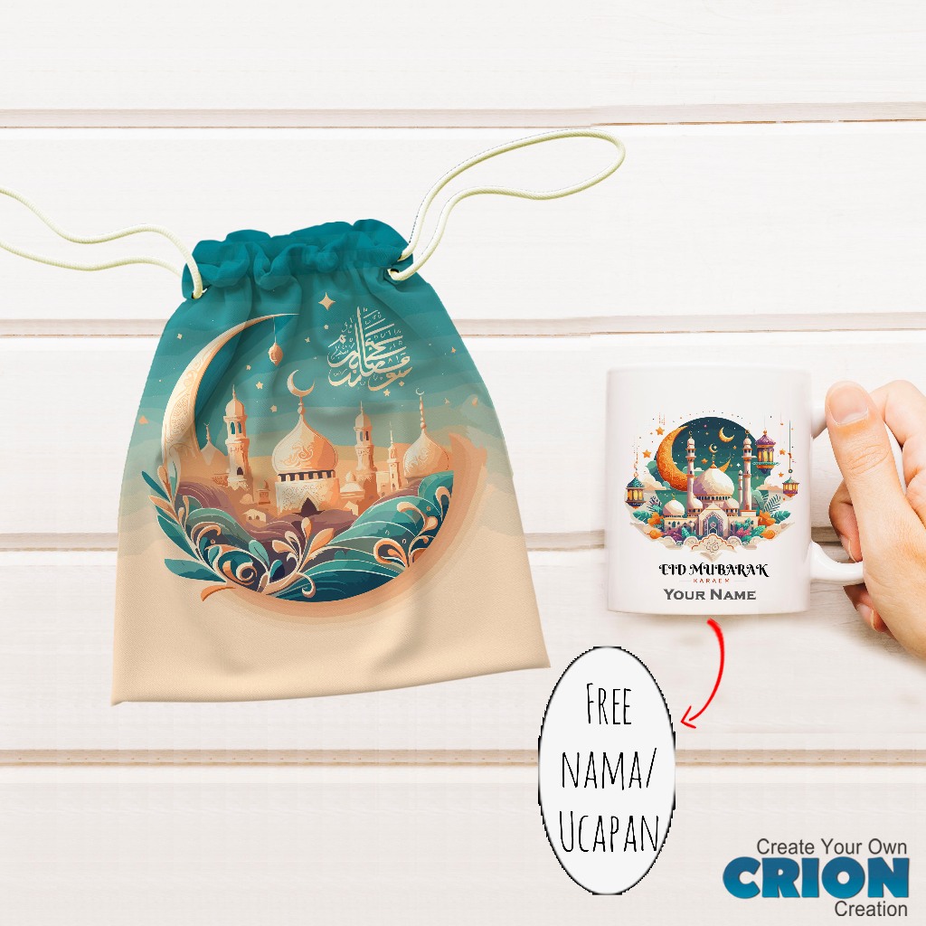 Jual Mug hampers Lebaran eid mubarak idul fitri bisa custom nama by ...